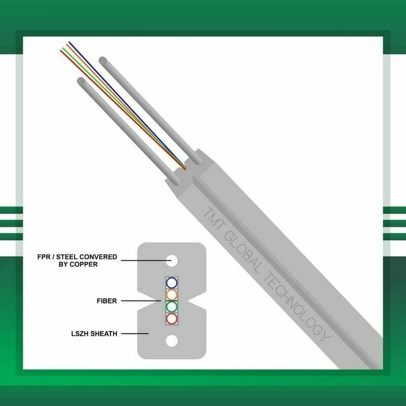 best FTTH fiber optic Drop cable 4 Core single mode -tmt